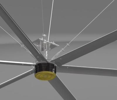 China 1.5KW 16FT Huge High Volume Low Speed Ceiling Fans for sale