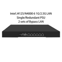 China Zynshield 1U Rackmount Firewall Redundant Bypass OPNsense PfSense OpenWRT J4125 6 2.5G LAN Low Power Consumption for sale
