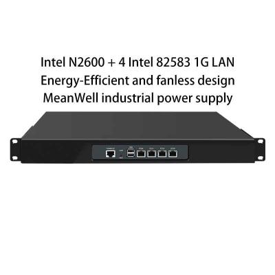 China Zynshield 1U Rackmount Firewall OPNsense PfSense OpenWRT N2600 4 Intel 1G LAN for sale