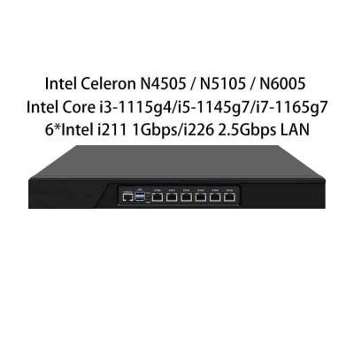 China Zynshield 1U Rackmount Firewall OPNsense PfSense OpenWRT N5105 i3i5i7 11th 6 Intel 2.5G LAN for sale
