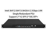 China Zynshield 1U Rackmount Firewall pfSense OPNsense J6412 Redundant 6 2.5Gbps LAN 2 1G SFP for sale