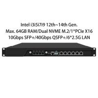 China Zynshield 1U Rackmount Firewall i7 13700 i9 14900 6 2.5G LAN 10G 40G QSFP+ Redundant Bypass for sale