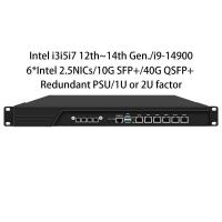 China Zynshield 1U Rackmount Firewall B760 i7 13700 i9 14900 6 2.5G 40G QSFP+ Redundant Bypass for sale