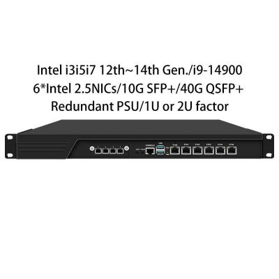 China Zynshield 1U Rackmount Firewall B760 i7 13700 i9 14900 6 2.5G 40G QSFP+ Redundant Bypass for sale