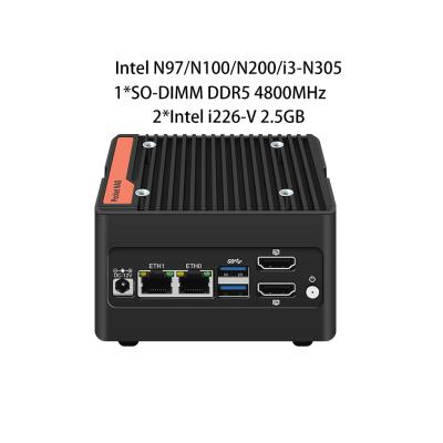 China Zynshield Pfsense Ubuntu Windows Intel N100 Mini PC 2*2.5g Rj45 Mini Computer for sale