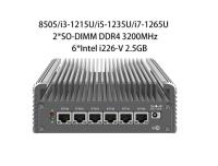 China Zynshield Firewall Intel i3-1215U Pfsense Ubuntu Linux 6 2.5g Rj45 Ethernet Ports for sale