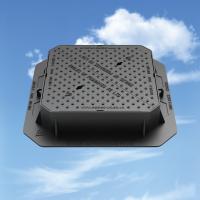 China EN124 D400 Ductile Iron Manhole Cover 850×850mm with Rubber Gasket Sealing for Heavy Traffic Roads for sale