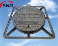 China Ductile Iron Manhole Cover 600×600mm C250 Class EN124 Standard with 410mm Clear Opening for sale