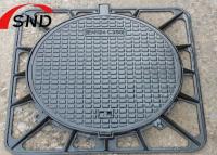 China Ductile Iron Manhole Cover 600×600mm C250 Class EN124 Standard with 410mm Clear Opening for sale