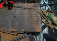 China Anti Vibration Septic Tank Ductile Iron Manhole Cover EN124 D400 800x800mm 75kg Load Capacity for sale