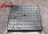China Double Sealed Ductile Iron Manhole Cover 450x750mm 600x600mm Square Storm Drain for sale