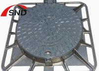 China Double Closing C250 Ductile Iron Manhole Cover 600x600mm with Anti-Theft Security and High Load Capacity for sale