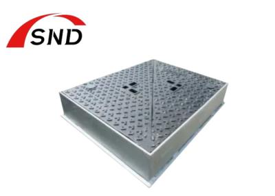 China EN124 D400 Ductile Iron Manhole Cover Double Triangle Design 647x509mm PSRV>70 for sale