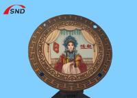 China Ductile Iron Manhole Cover 700x700x100mm Round Painted Class 250 DIN BS for sale
