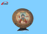 China Ductile Iron Manhole Cover 700x700x100mm Round Painted Class 250 DIN BS for sale