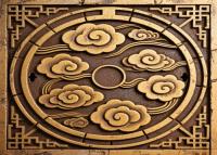 China C250 Ductile Iron Square Art Manhole Cover 700x865x100mm Spray Paint for sale