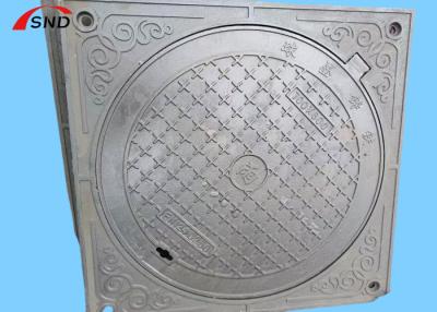 China Ductile Iron Manhole Cover 700x800mm Square Frame Round Cover C250 D400 BS EN124 for sale