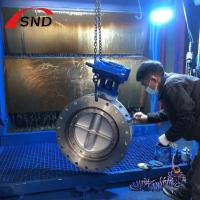 China CF8 Turbine Large Diameter Butterfly Valves Stainless Steel 425°C Temperature Rating Industrial Flow Control for sale
