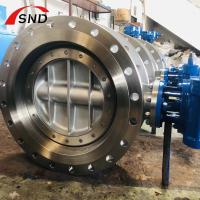 China CF8 Turbine Large Diameter Butterfly Valves Stainless Steel 425°C Temperature Rating Industrial Flow Control for sale