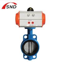 China DN50 to DN2000 Cast Iron Pneumatic Butterfly Valve 300LB to 1500LB Pressure Rating for Industrial Applications for sale