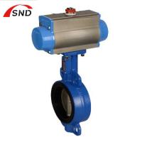 China DN50 to DN2000 Cast Iron Pneumatic Butterfly Valve 300LB to 1500LB Pressure Rating for Industrial Applications for sale