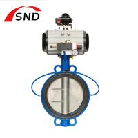 China DN50 to DN2000 Cast Iron Pneumatic Butterfly Valve 300LB to 1500LB Pressure Rating for Industrial Applications for sale
