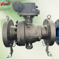 China PN100 DN150 Trunnion Ball Valve WCB Flanged for Oil Gas Water Media for sale