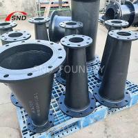 China Double Flanged Eccentric Taper Reducer DN50-DN2000 Ductile Iron Pipe Fitting PN10-PN40 Pressure Rating for sale