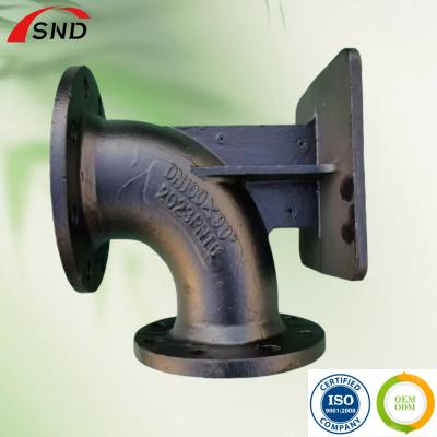 China Ductile Cast Iron 90 Degree Double Flanged Duckfoot Bend DN100 PN16 Pipe Fitting for Industrial Applications for sale