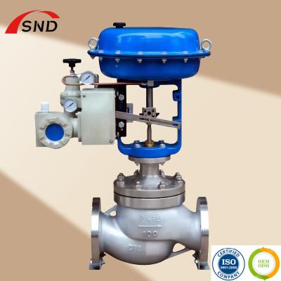 China Pneumatic Diaphragm Globe Control Valve CF8 PN16 DN100 for Industrial Flow Regulation for sale