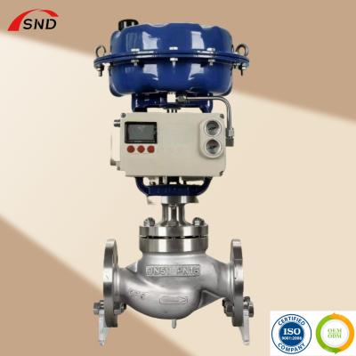 China Intelligent Pneumatic Diaphragm Globe Control Valve DN50 PN16 CF8 Stainless Steel with Digital Positioner for sale