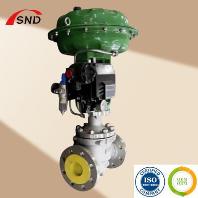 China CF8 Pneumatic Flow Control Valve with Flanged Connections and 18-Month Warranty for Industrial Fluid Systems for sale