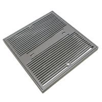 China Slip Proof Square Cast Iron Gully Grate 600×600mm EN124 B125 Class with Asphalt Coating for Drainage Systems for sale