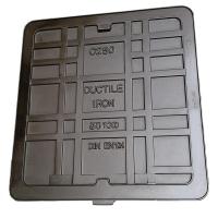 China Square Ductile Iron Manhole Cover C250 DIN EN124 with Single Seal - 500×500mm to 900×900mm Sizes for sale