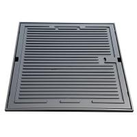 China C250 Ductile Iron Square Art Manhole Cover 700x865x100mm Spray Paint for sale