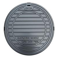 China EN124 D400 Ductile Iron Manhole Cover 850×850mm with Rubber Gasket Sealing for Heavy Traffic Roads for sale