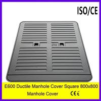 China 800x800mm Square Ductile Iron Manhole Cover E600 Load-Bearing EN124 Standard High Strength Corrosion Resistant for sale