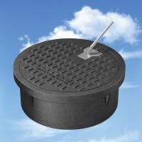 China Ductile Iron Manhole Cover Load Capacity 900 KN Gray Black Heavy Duty Access Cover for Roads Highways for sale