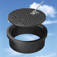 China Ductile Iron Manhole Cover Load Capacity 900 KN Gray Black Heavy Duty Access Cover for Roads Highways for sale
