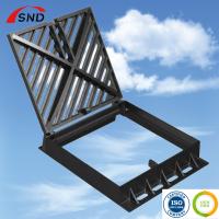 China Ductile Iron Manhole Cover EN124 Class D400 Load Capacity 900KN Recessed Frame With Bolts for sale
