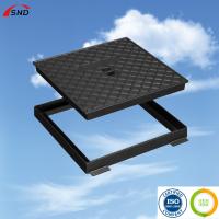 China Ductile Iron Manhole Cover EN124 Load Capacity 900 KN Recessed Frame Bolts Installation for sale