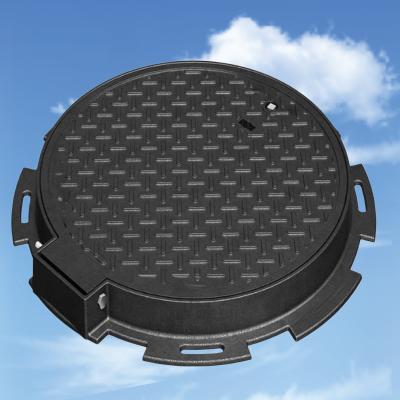 China Ductile Iron Manhole Cover EN124 Load Capacity 900 KN Heavy Duty Utility Access Cover for Road and Chamber for sale