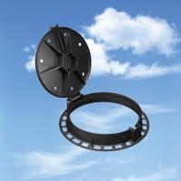 China Ductile Iron Manhole Cover EN124 Load Capacity 900 KN Heavy Duty Utility Access Cover for Road and Chamber for sale