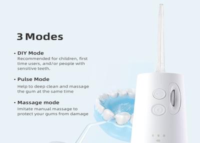 China Adjustable Mouth Diy Water Flosser Cordless IPX7 10 - 140 PSI for sale