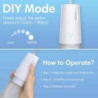 China Portable Dental Water Flosser DIY Travel Oral Irrigator 5W 1650 times/min for sale