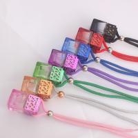 China OEM ODM Car Air Freshener Perfume Bottle 6ml With Black Lid And String for sale