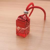 China Customized Color 6ml Car Perfume Glass Bottle With Colorful Lid And String for sale