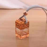 China Customized Color 6ml Car Perfume Glass Bottle With Colorful Lid And String for sale