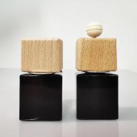 China 8ml Black Clip Wooden Cap Car Perfume Bottle Air Outlet Diffuser All Black Vent Bottle for sale