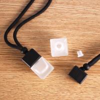 China Frosted Wooden Car Perfume Bottle 8ml Car Air Freshener Hanging Bottle for sale
